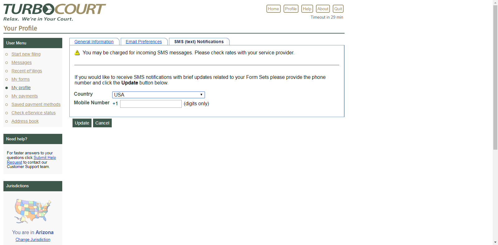 TurboCourt SMS Text Functionality | fleeq.io