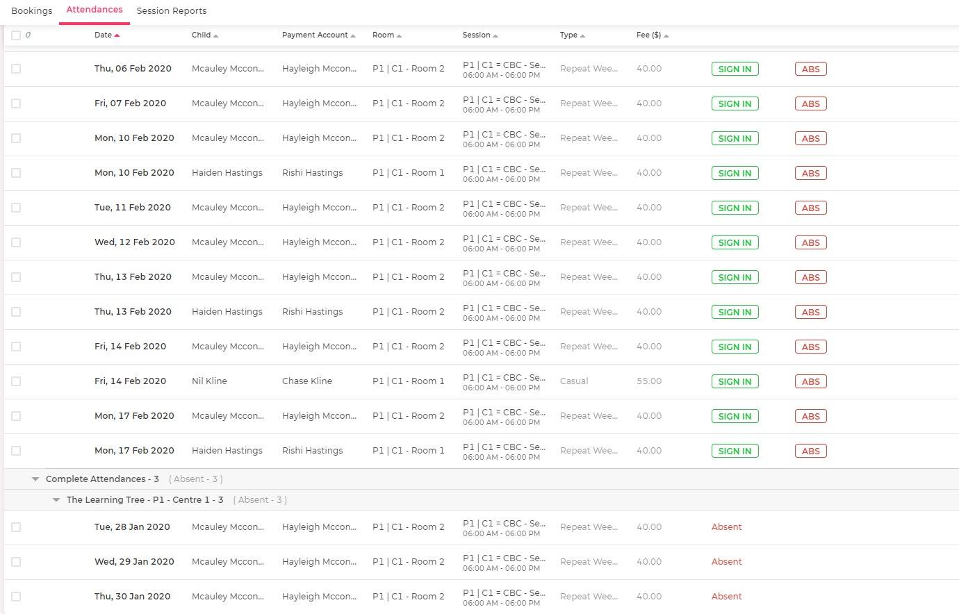 How to mark a child or children absent | fleeq.io