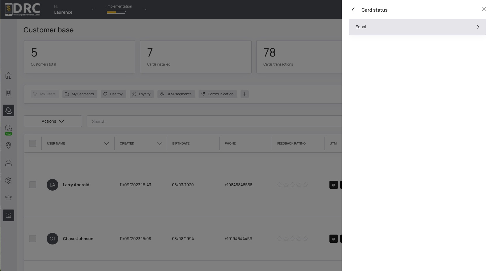 Custom Customer Filters - Digital Rewards Cards and Customer Loyalty ...