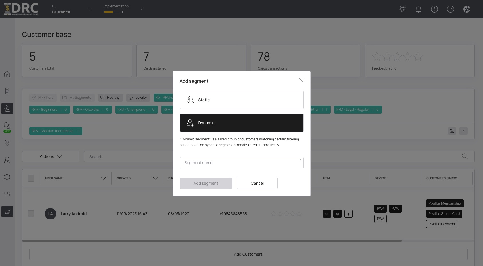 Customer Filters & Segments - Digital Rewards Cards and Customer ...