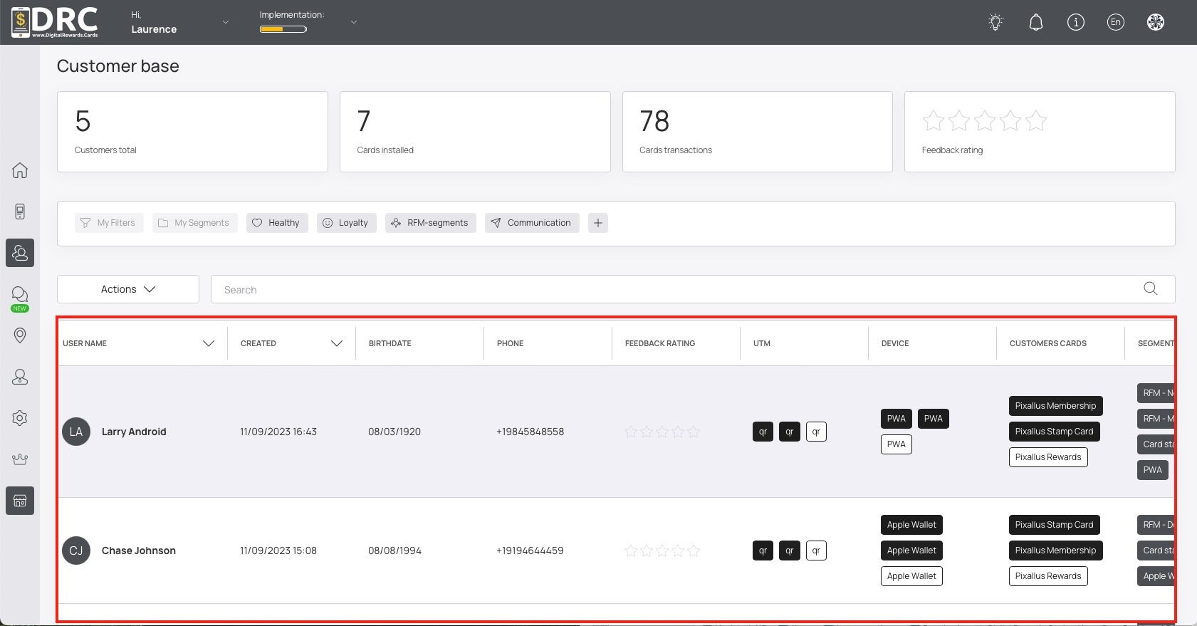 Customer Profiles | Digital Rewards Cards and Customer Loyalty Program ...