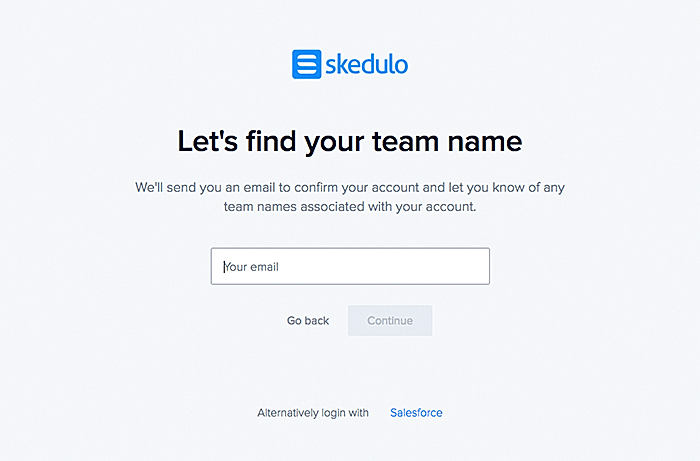 Logging into Skedulo Web App with Salesforce | fleeq.io