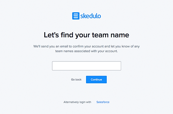 Logging into Skedulo Web App with Salesforce | fleeq.io